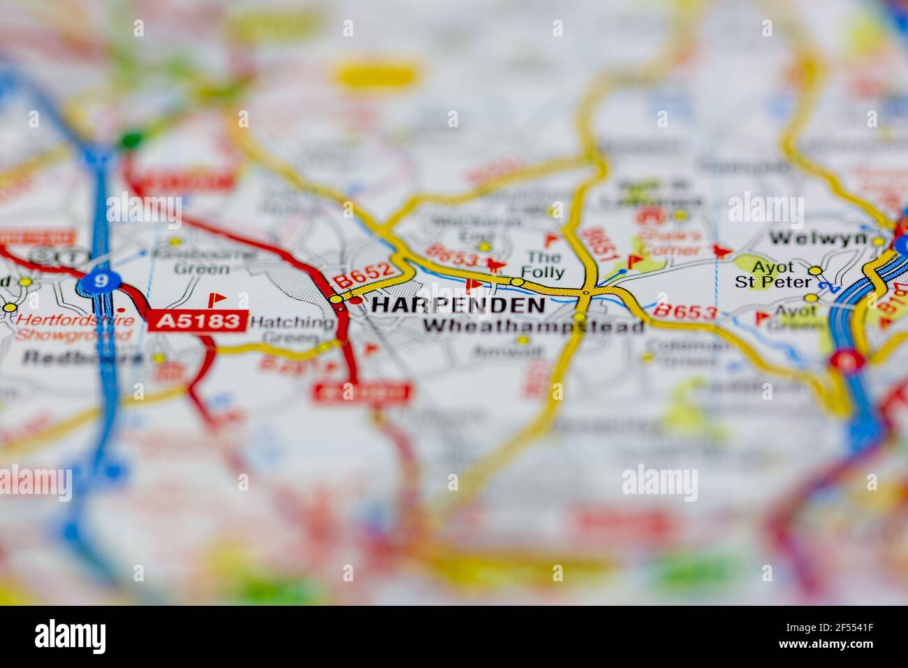 Harpenden map hi-res stock photography and images - Alamy