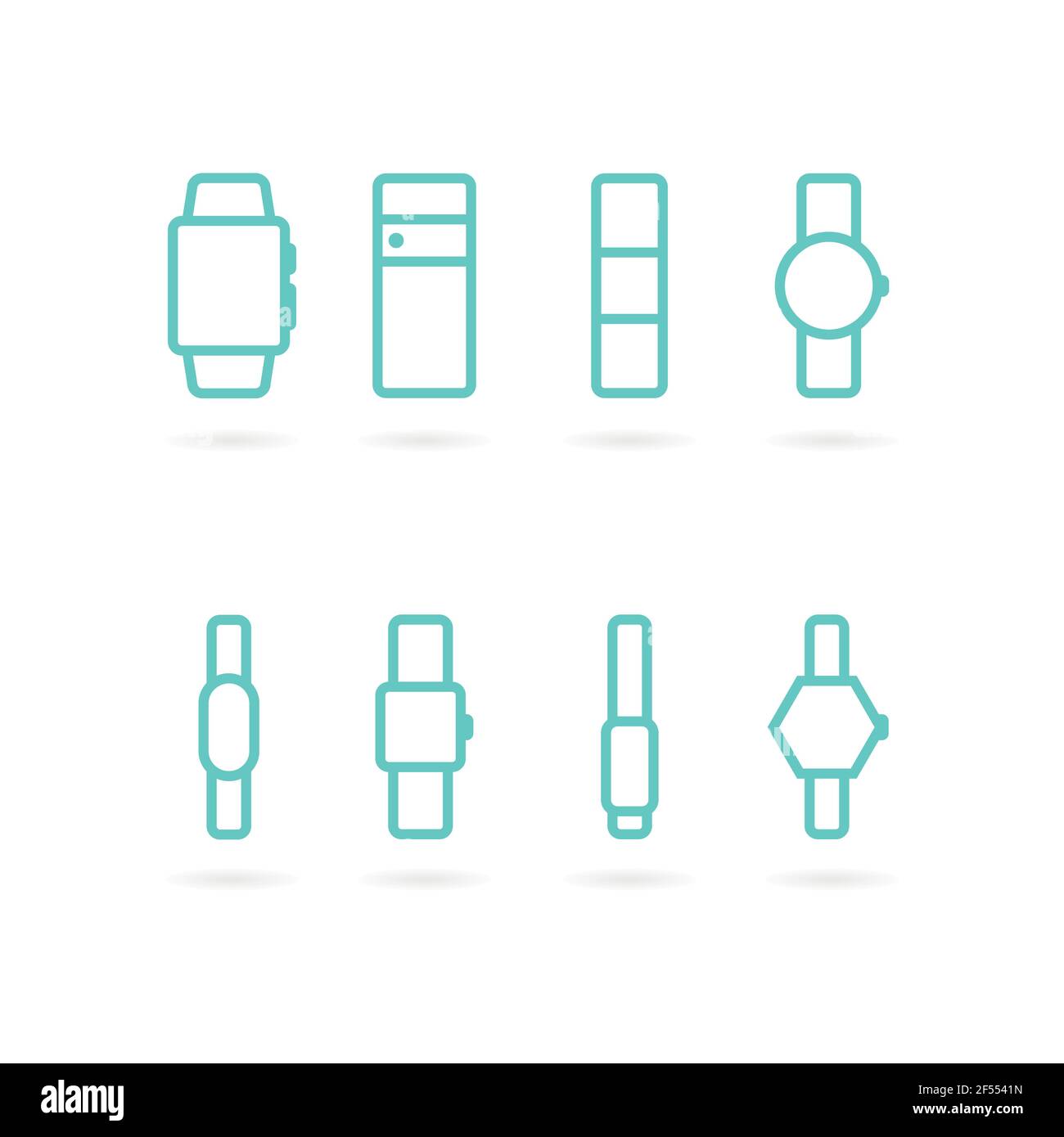Set: smart watch icons. Vector illustration, flat design Stock Vector ...