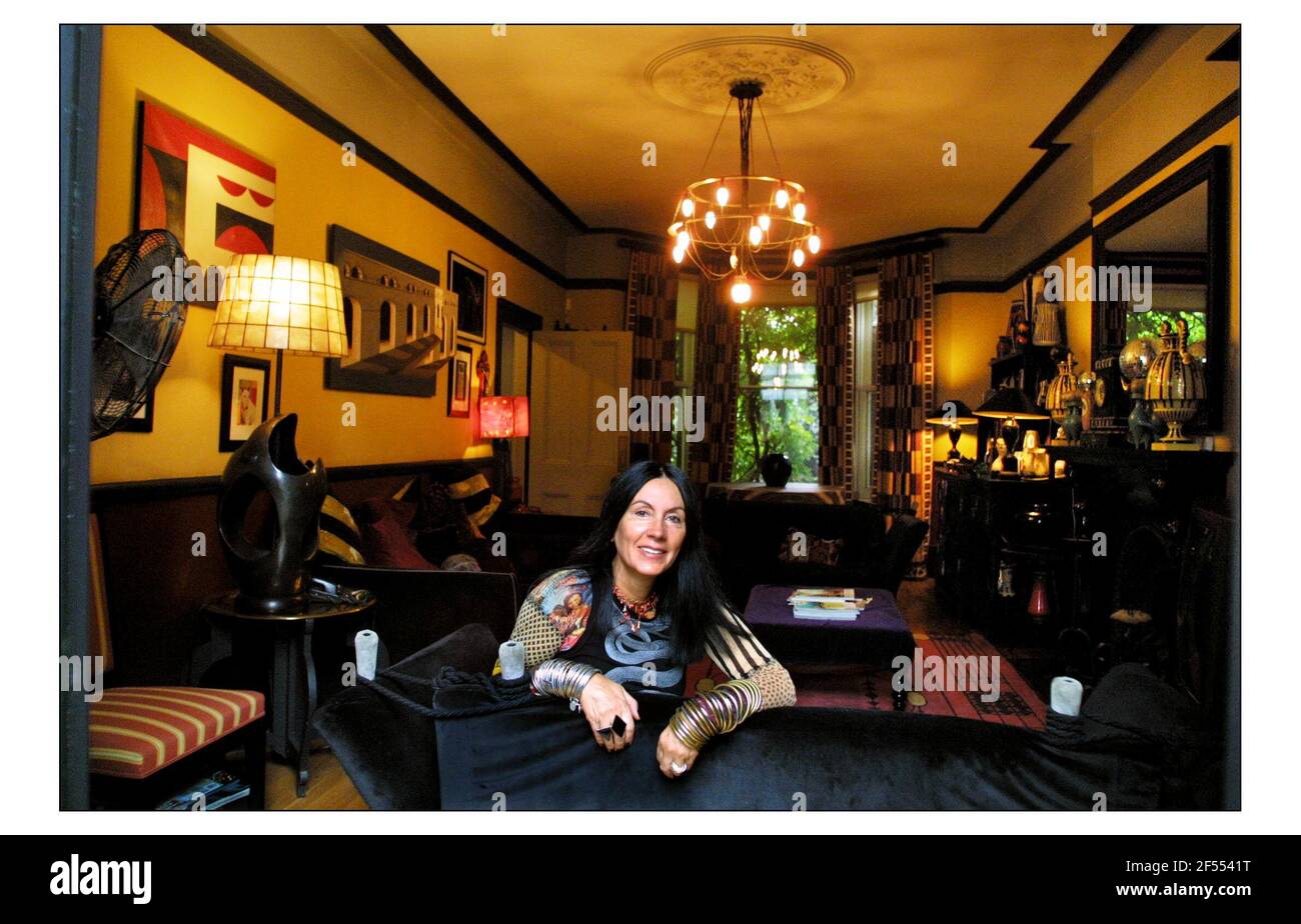 Sue Timney in her home in West London.pic David Sandison 26/8/2003 ...