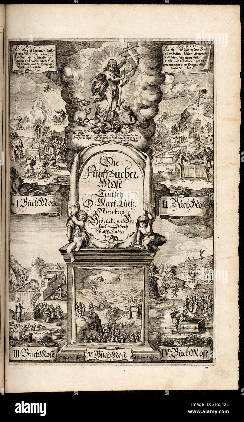 Bible. The five books Moses. Copper Stock Photo - Alamy