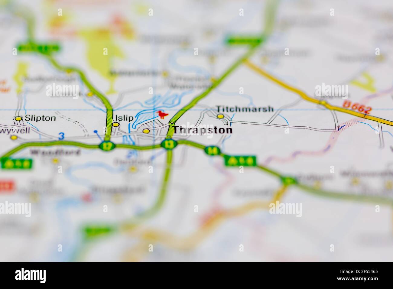 Thrapston map hi-res stock photography and images - Alamy