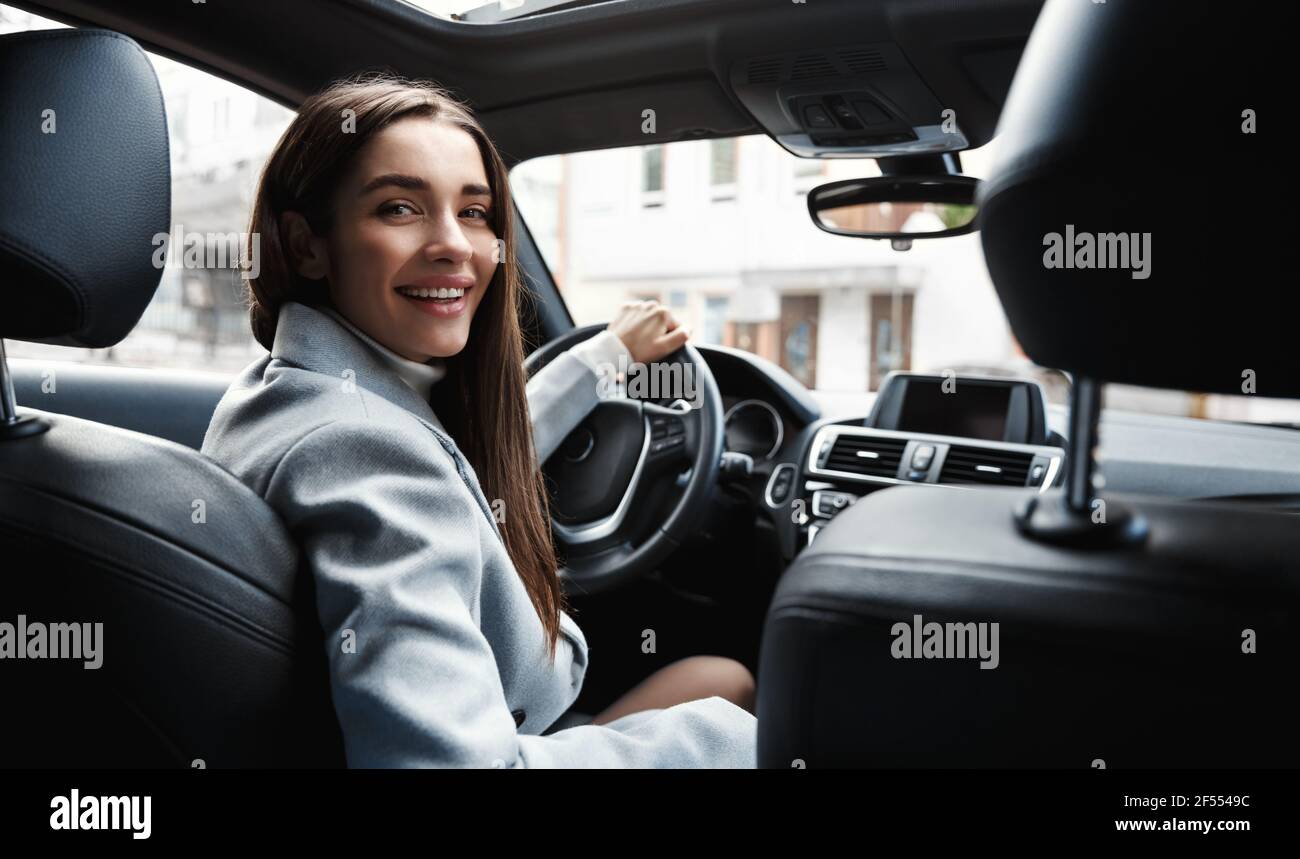 Driver and passenger in backseat hi-res stock photography and images ...