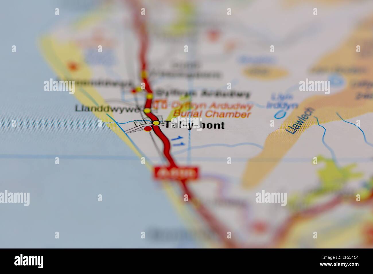 Map of tal y bont hi-res stock photography and images - Alamy