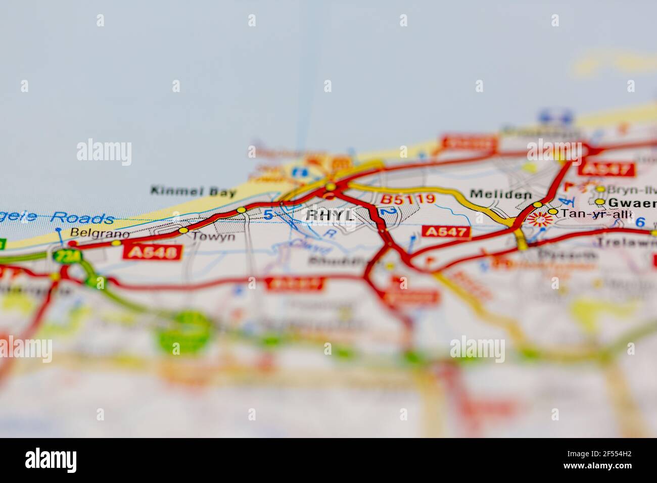 Map of rhyl hi-res stock photography and images - Alamy