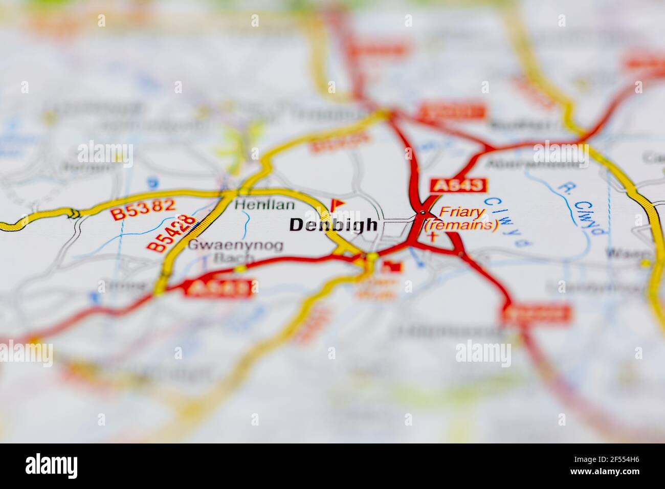 Denbigh on a map hi-res stock photography and images - Alamy