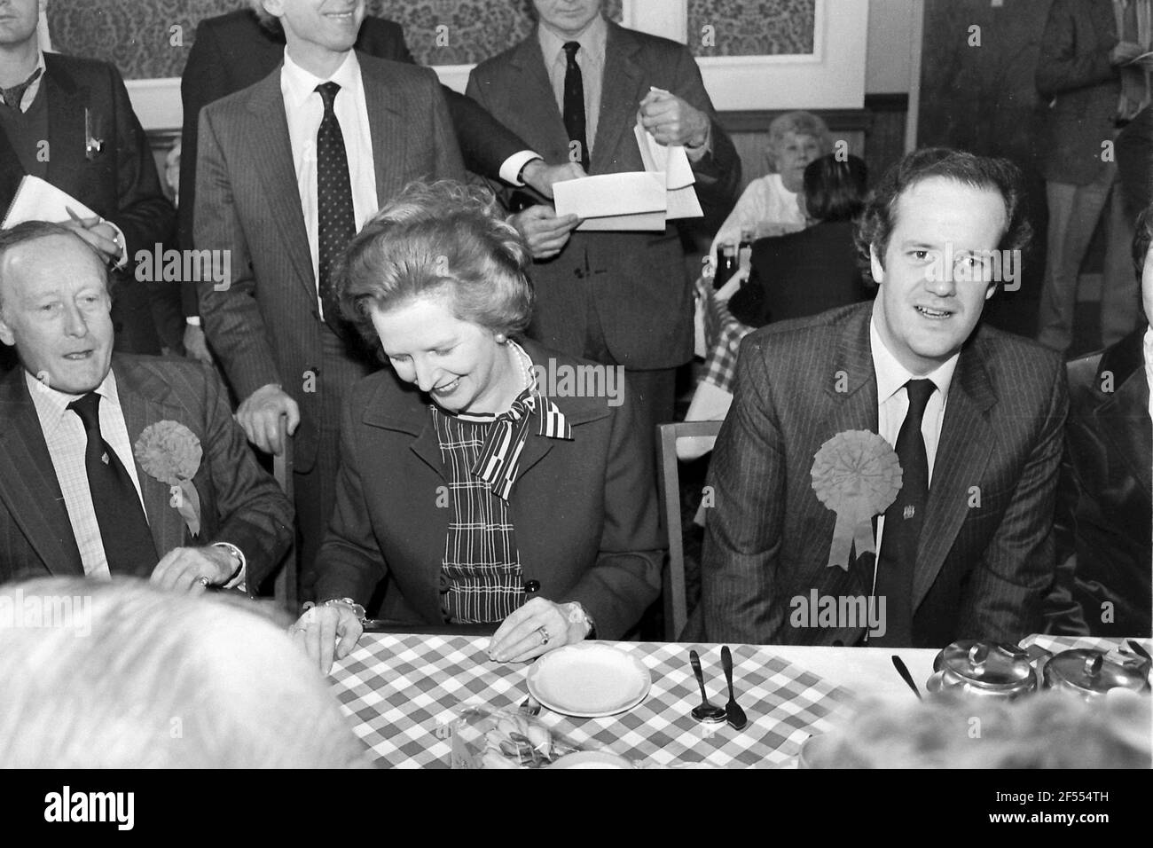 Thatcher margaret 1983 Black and White Stock Photos & Images - Alamy