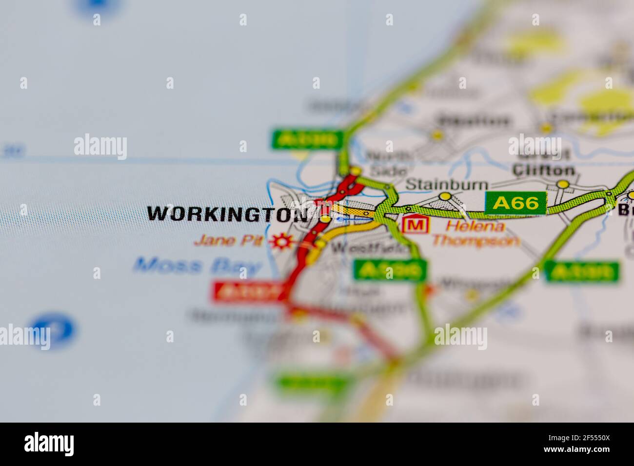 Workington Shown on a Geography map or road map Stock Photo - Alamy