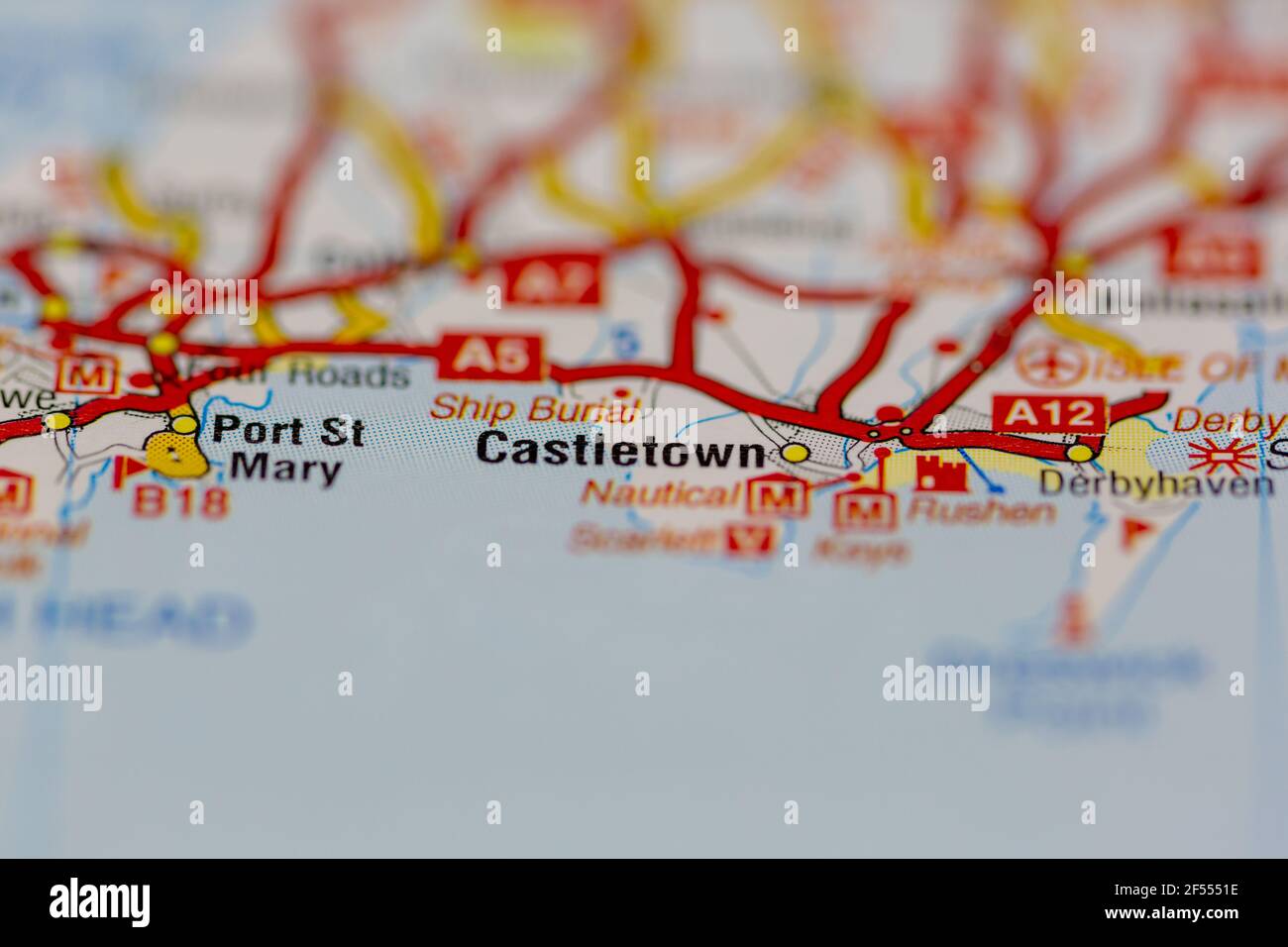 Castletown map hi-res stock photography and images - Alamy