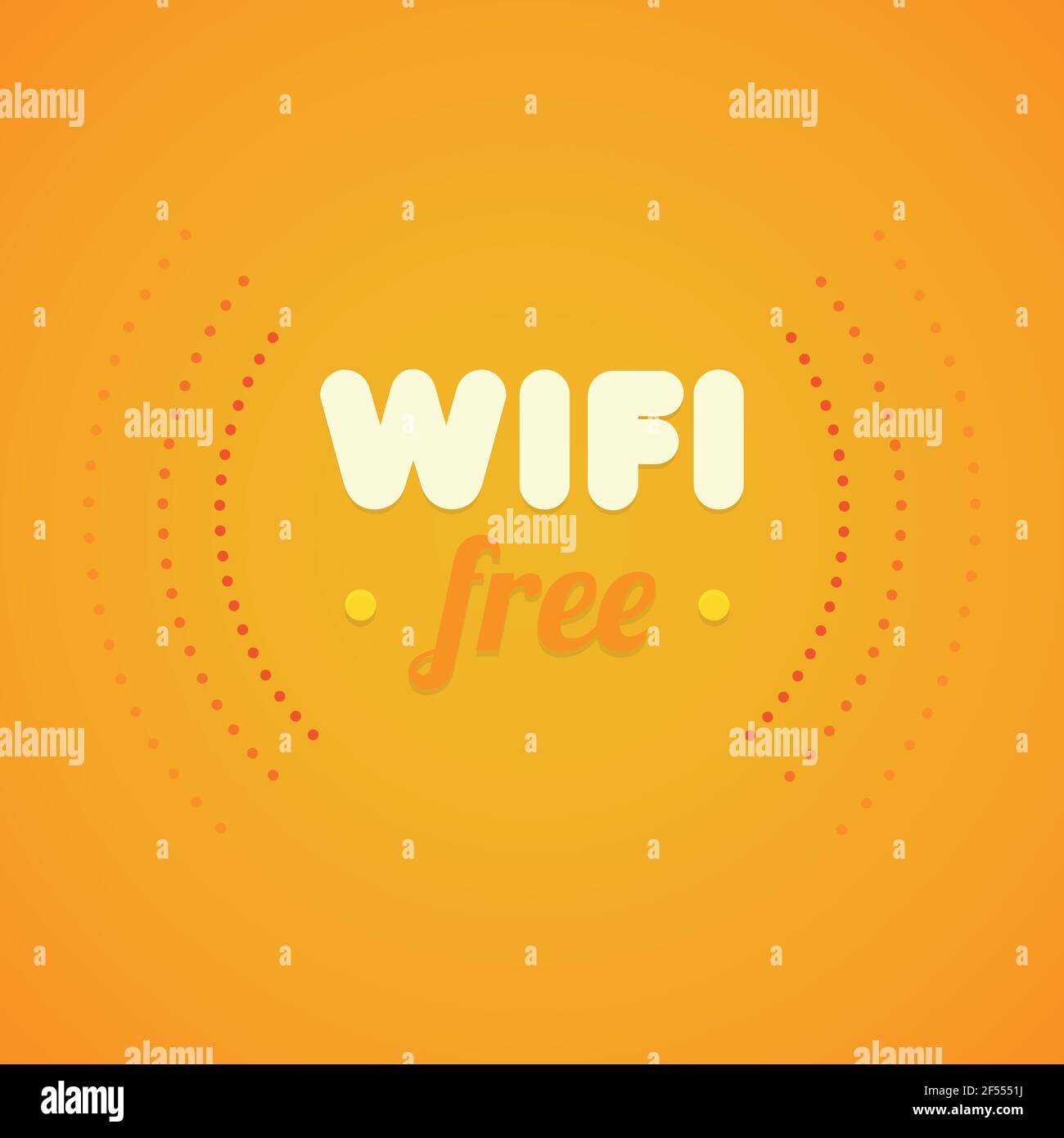 Free wifi symbol. Gradient background. Vector illustration, flat design ...