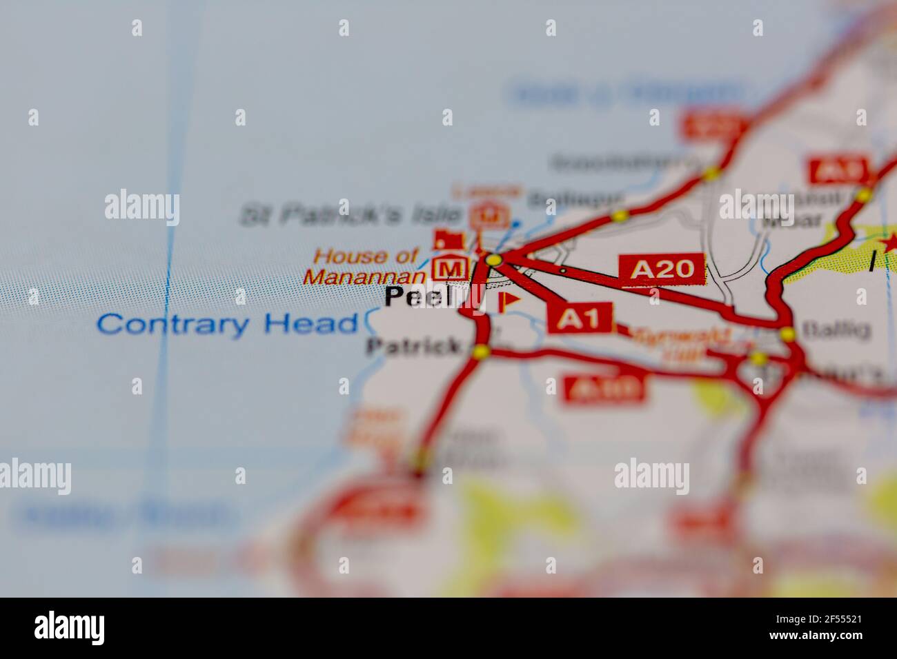 Peel Shown on a Geography map or road map Stock Photo - Alamy