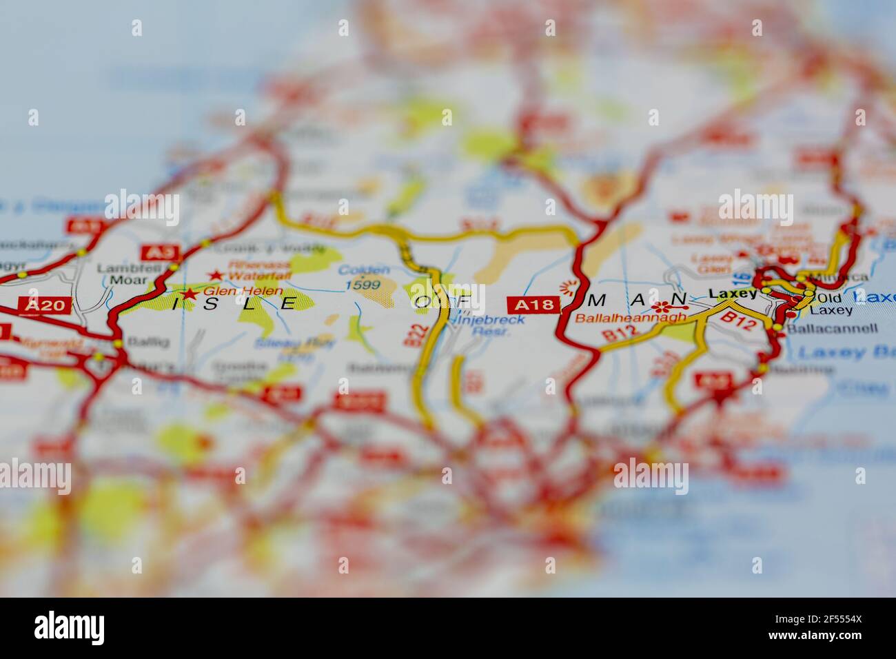 The Isle of man Shown on a Geography map or road map Stock Photo - Alamy