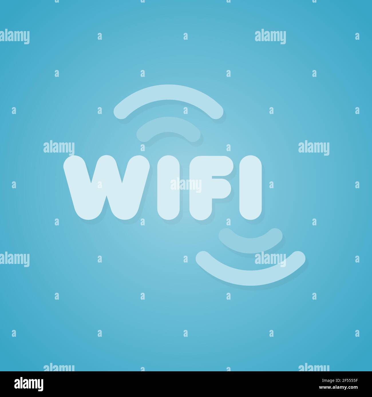 Wifi sign. Gradient background. Vector illustration, flat design Stock ...