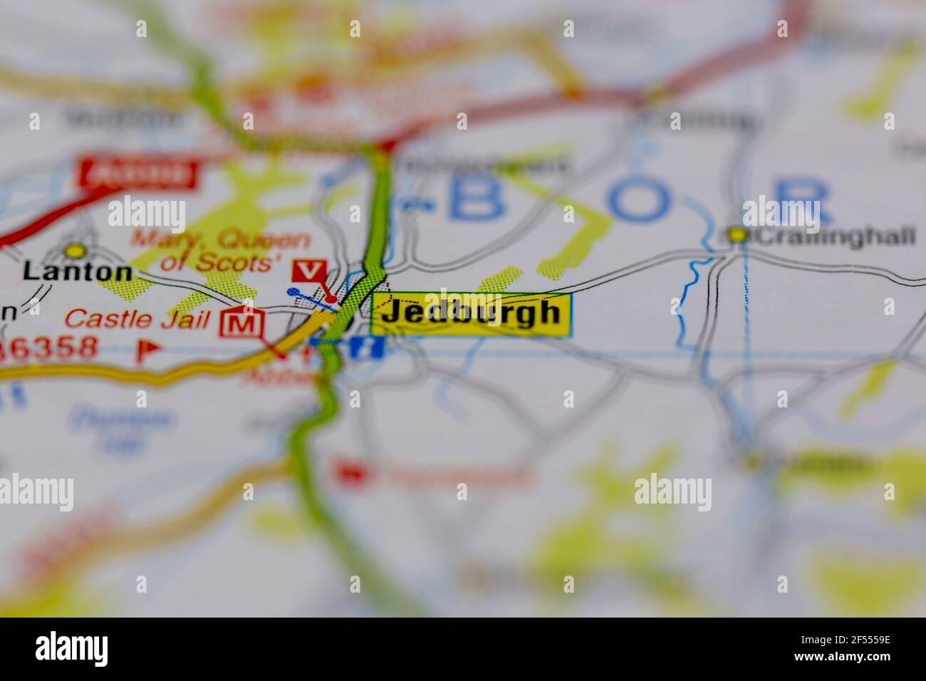 Jedburgh map hi-res stock photography and images - Alamy