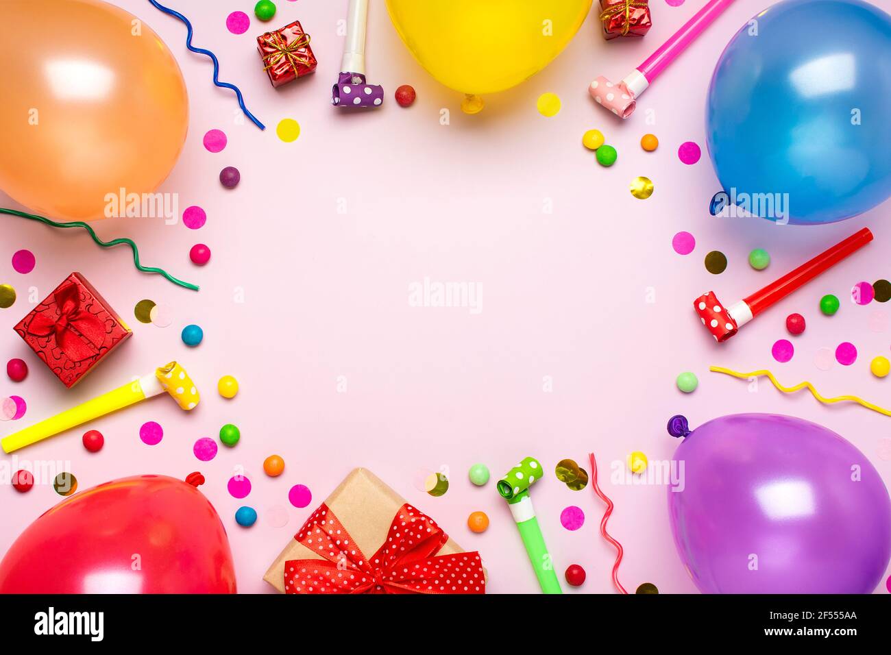 Party invitation frame balloons color hi-res stock photography and ...