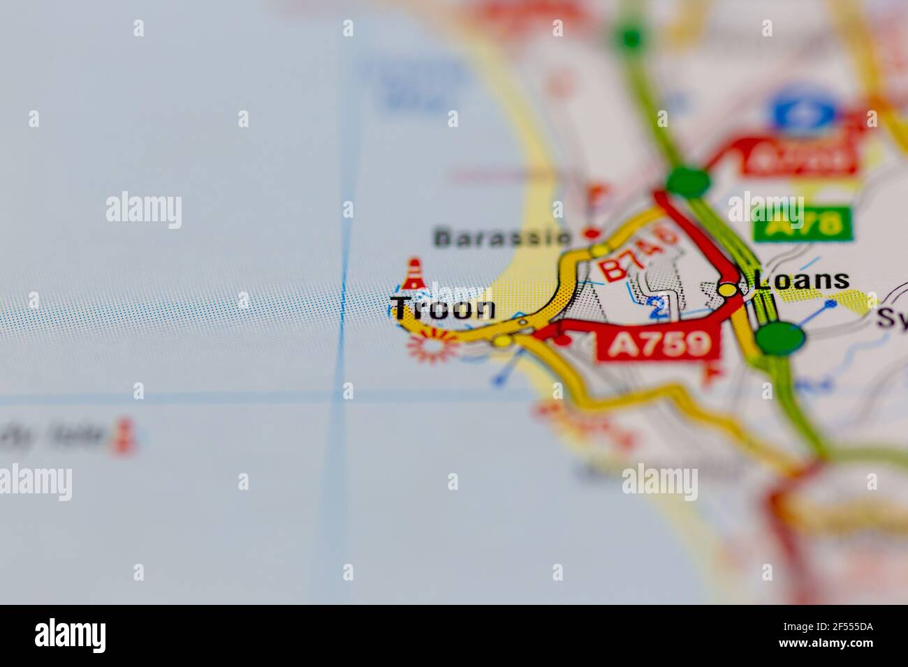 Map of troon hi-res stock photography and images - Alamy