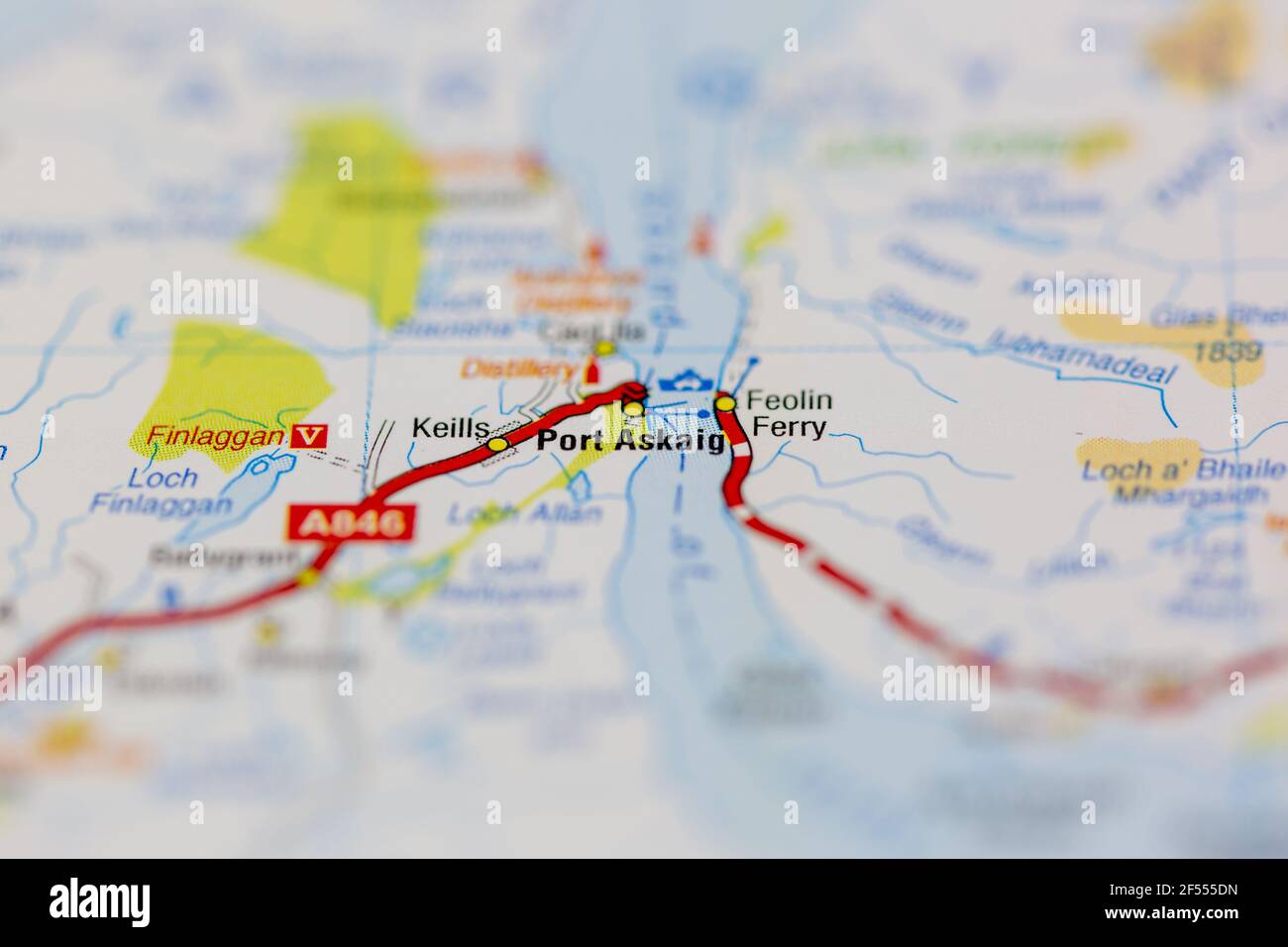 Port askaig on a map hi-res stock photography and images - Alamy