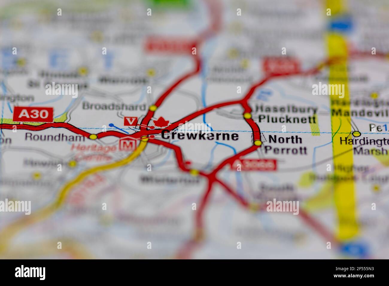 Crewkerne map hi-res stock photography and images - Alamy