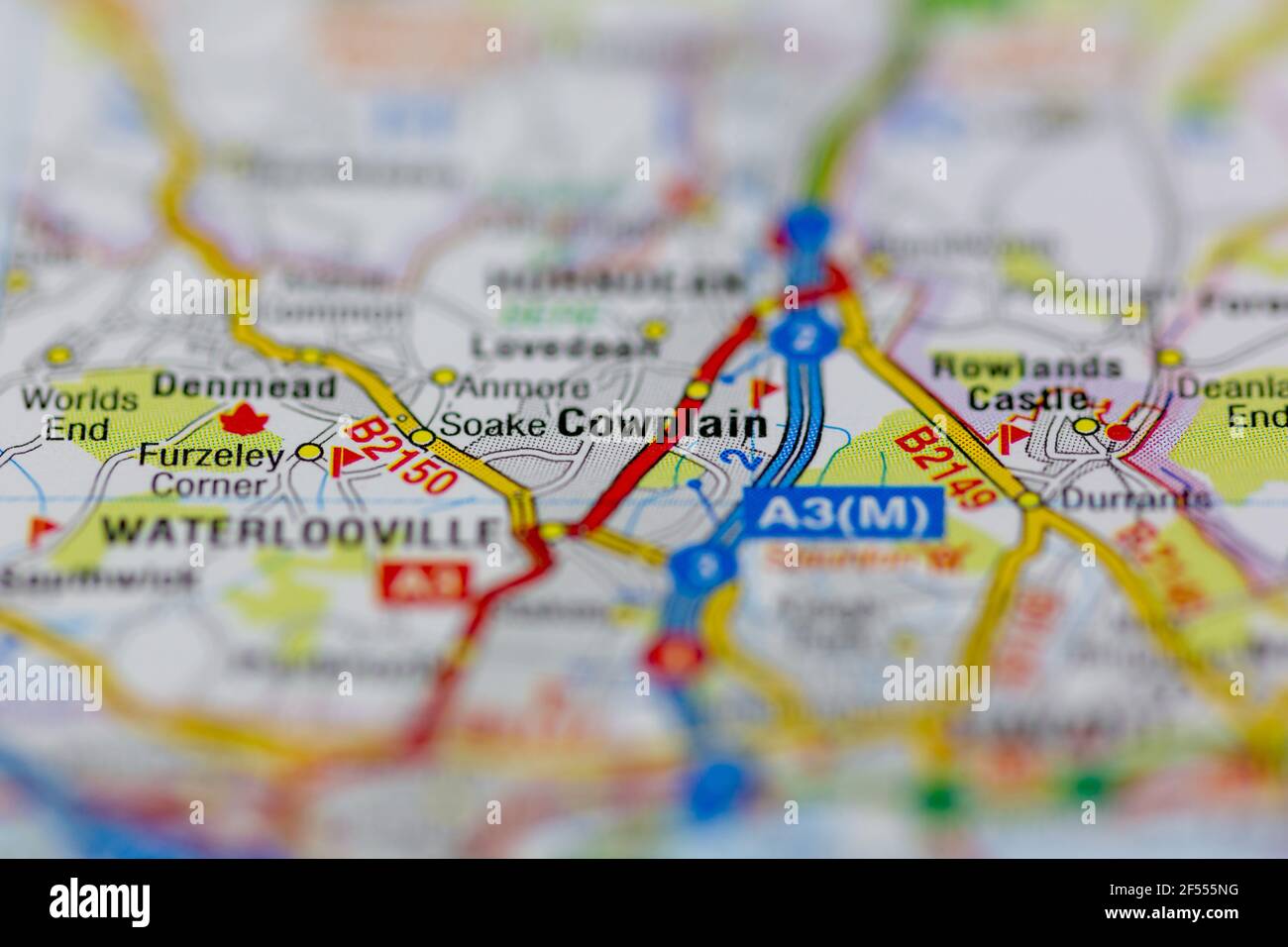 Cowplain on a map hi-res stock photography and images - Alamy