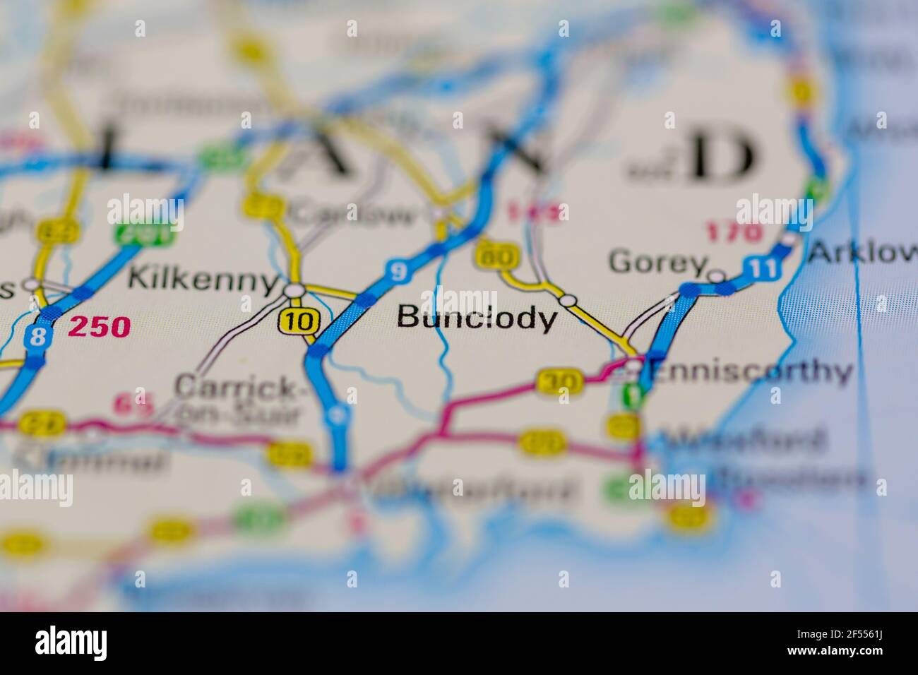 Bunclody map hi-res stock photography and images - Alamy