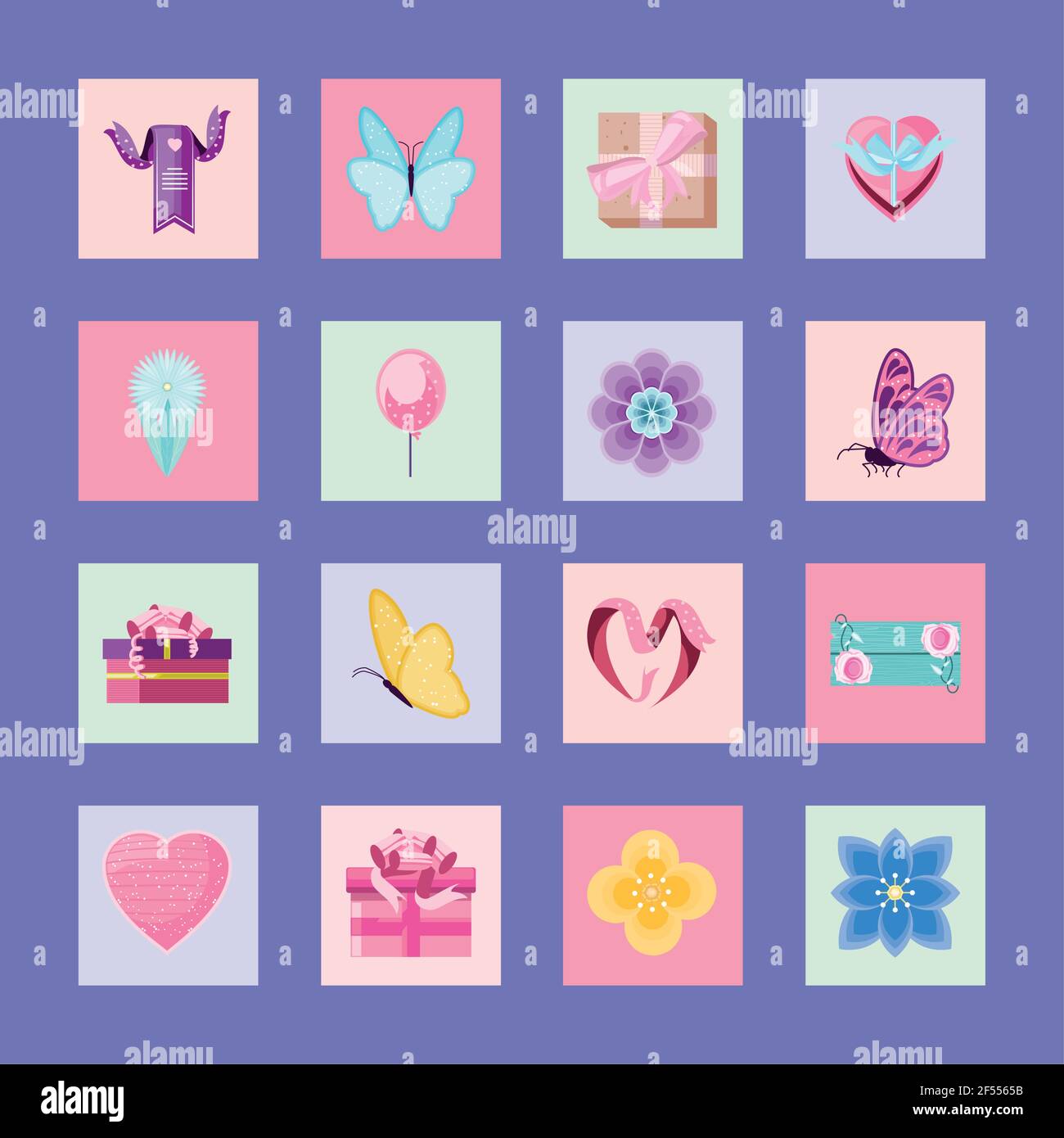 cute decoration set Stock Vector Image & Art - Alamy