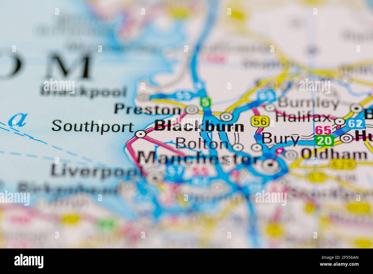 Blackburn on a map hi-res stock photography and images - Alamy