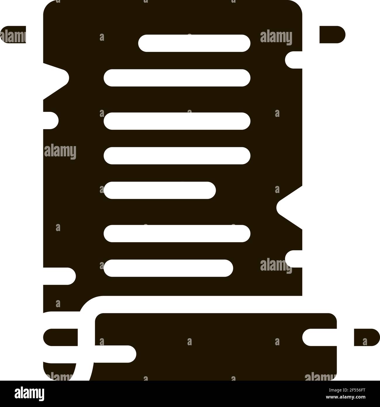 scroll of parchment paper icon Vector Glyph Illustration Stock Vector ...