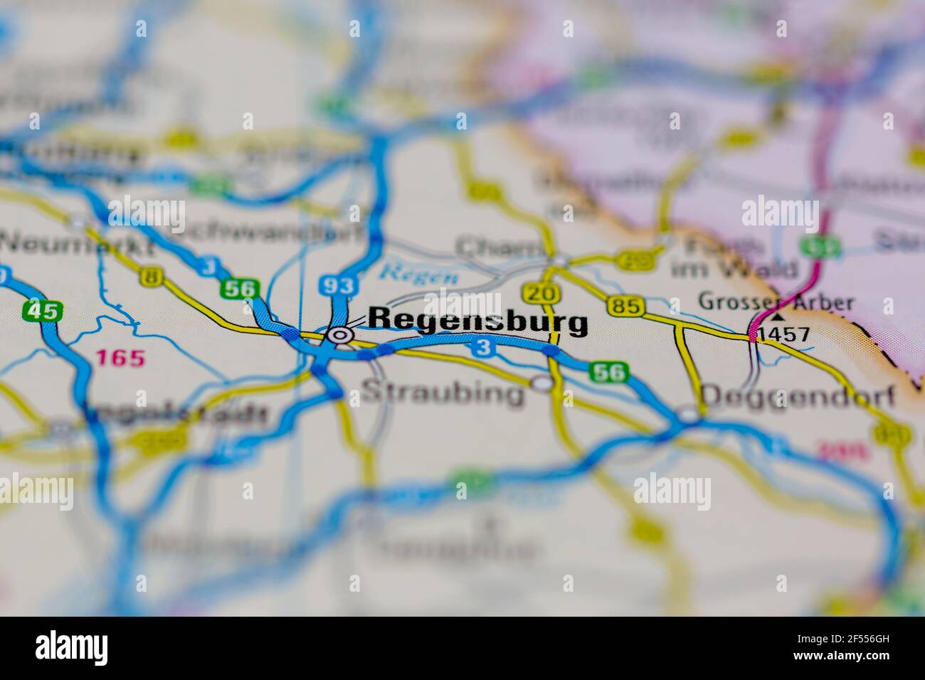 Regensburg on a map hi-res stock photography and images - Alamy