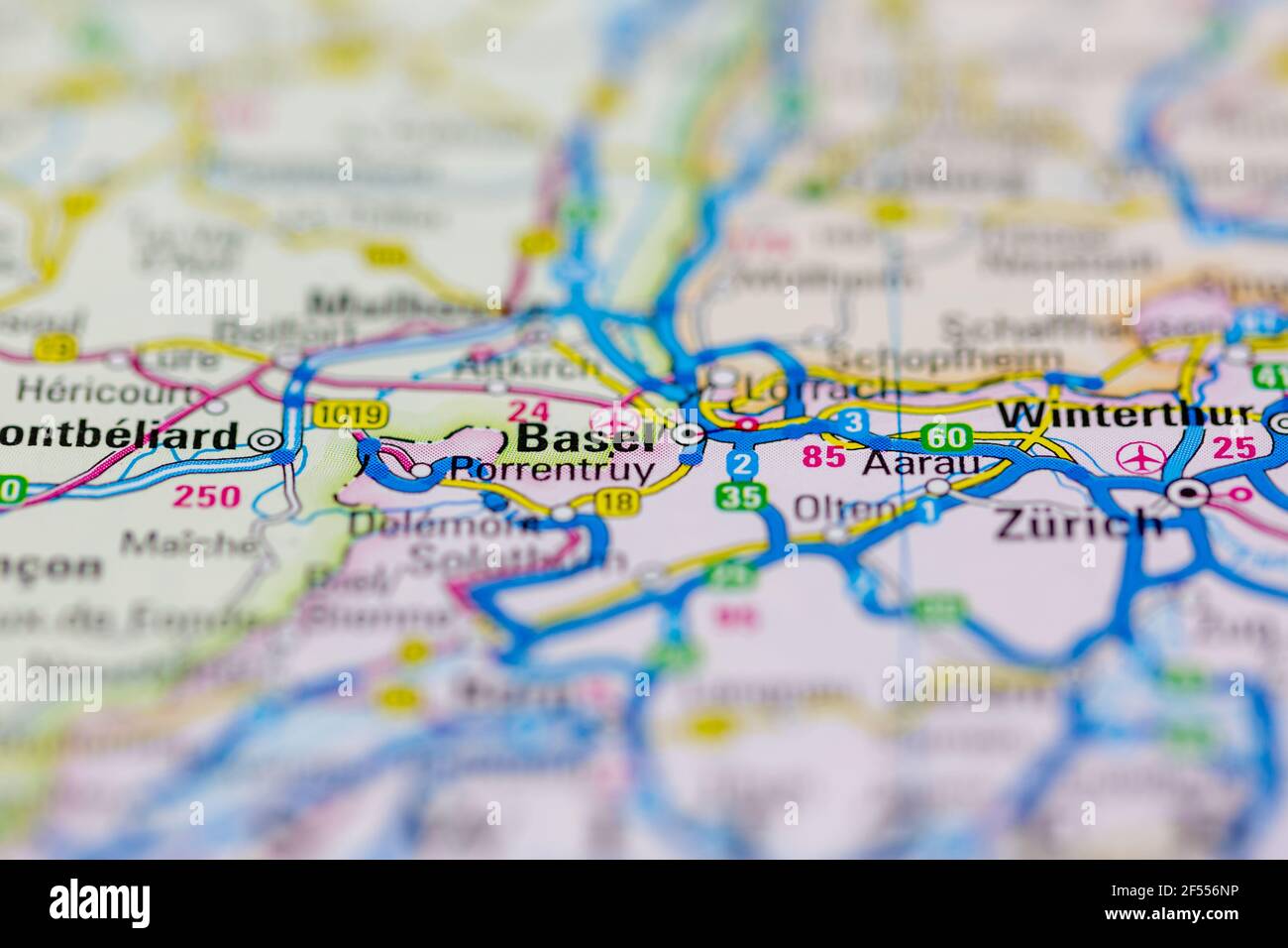 Map of basel hi-res stock photography and images - Alamy