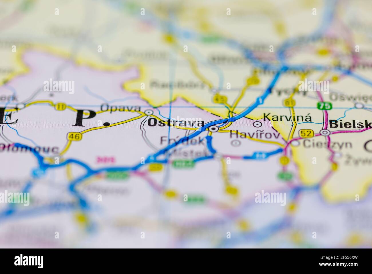Map of ostrava hi-res stock photography and images - Alamy