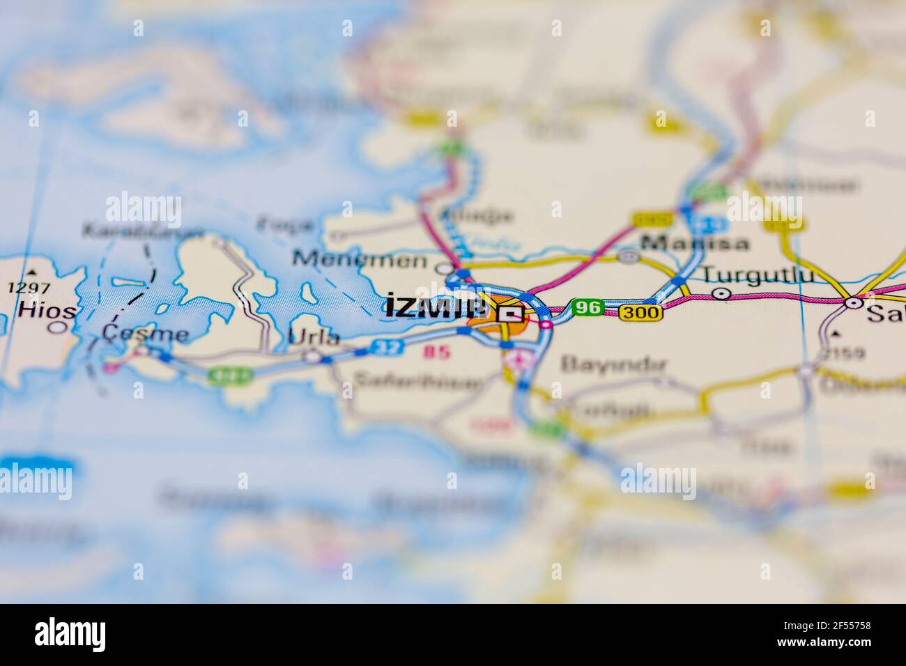 Izmir Shown on a Geography map or road map Stock Photo - Alamy
