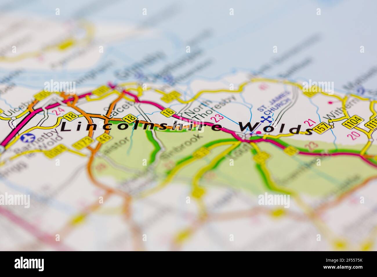 Map of lincolnshire wolds hi-res stock photography and images - Alamy