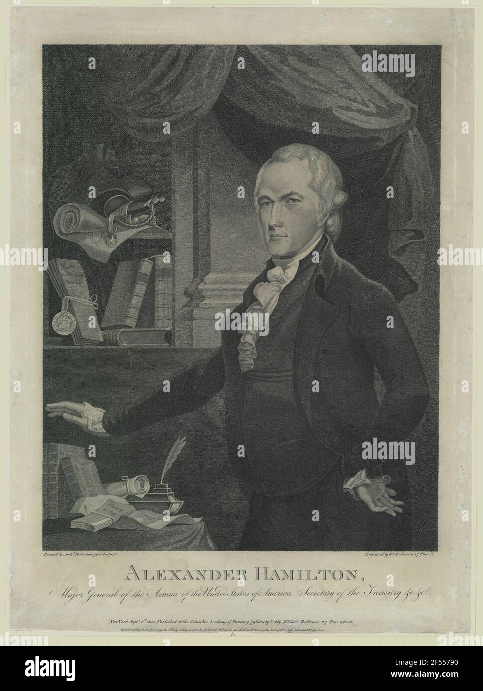 Portrait of Alexander Hamilton Stock Photo - Alamy