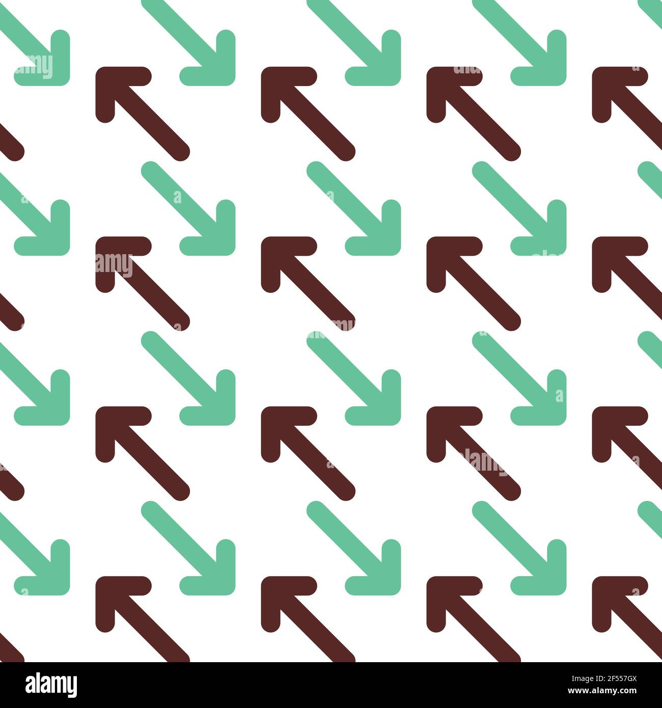 Arrows seamless pattern. Green and brown. Vector illustration, flat ...