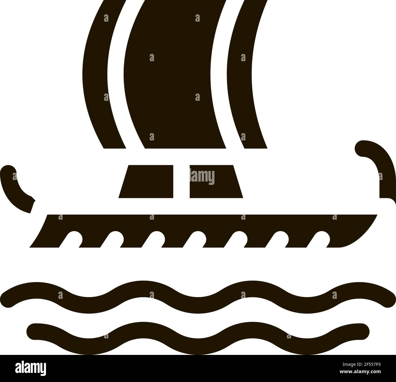 greek merchant ship icon Vector Glyph Illustration Stock Vector Image ...