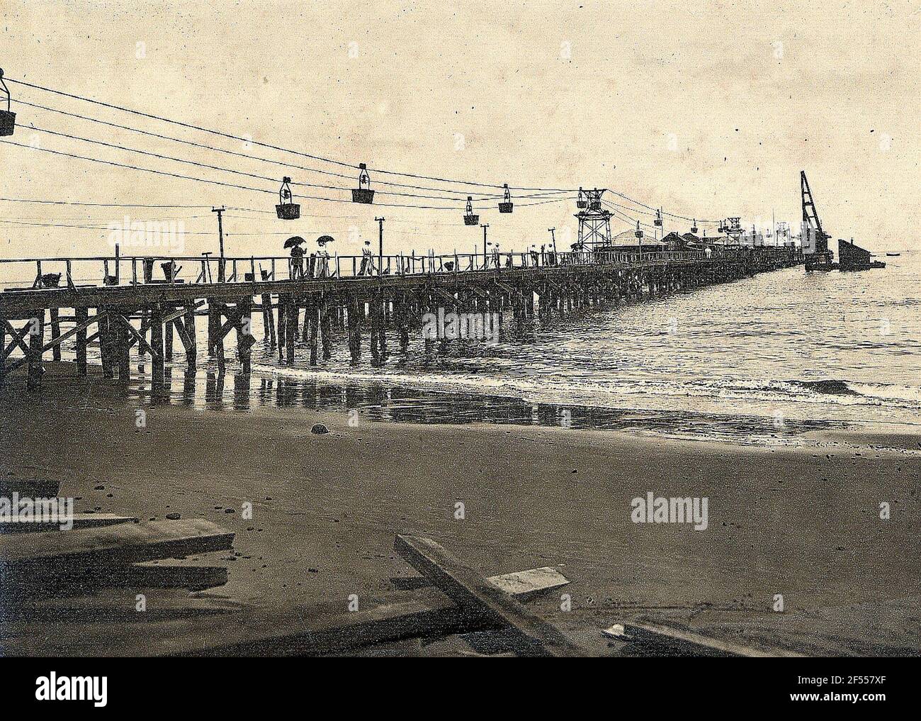La Brea, Trinidad and Tobago. Landing Bridge with Industrial Carriage ...