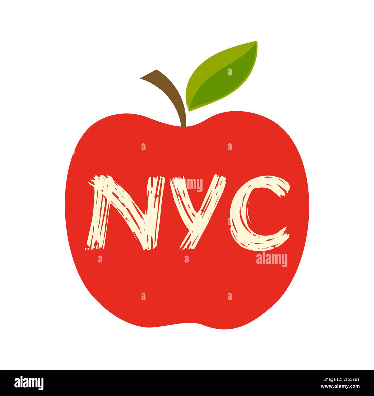 Big apple, the New York City symbol. Vector illustration Stock Vector ...