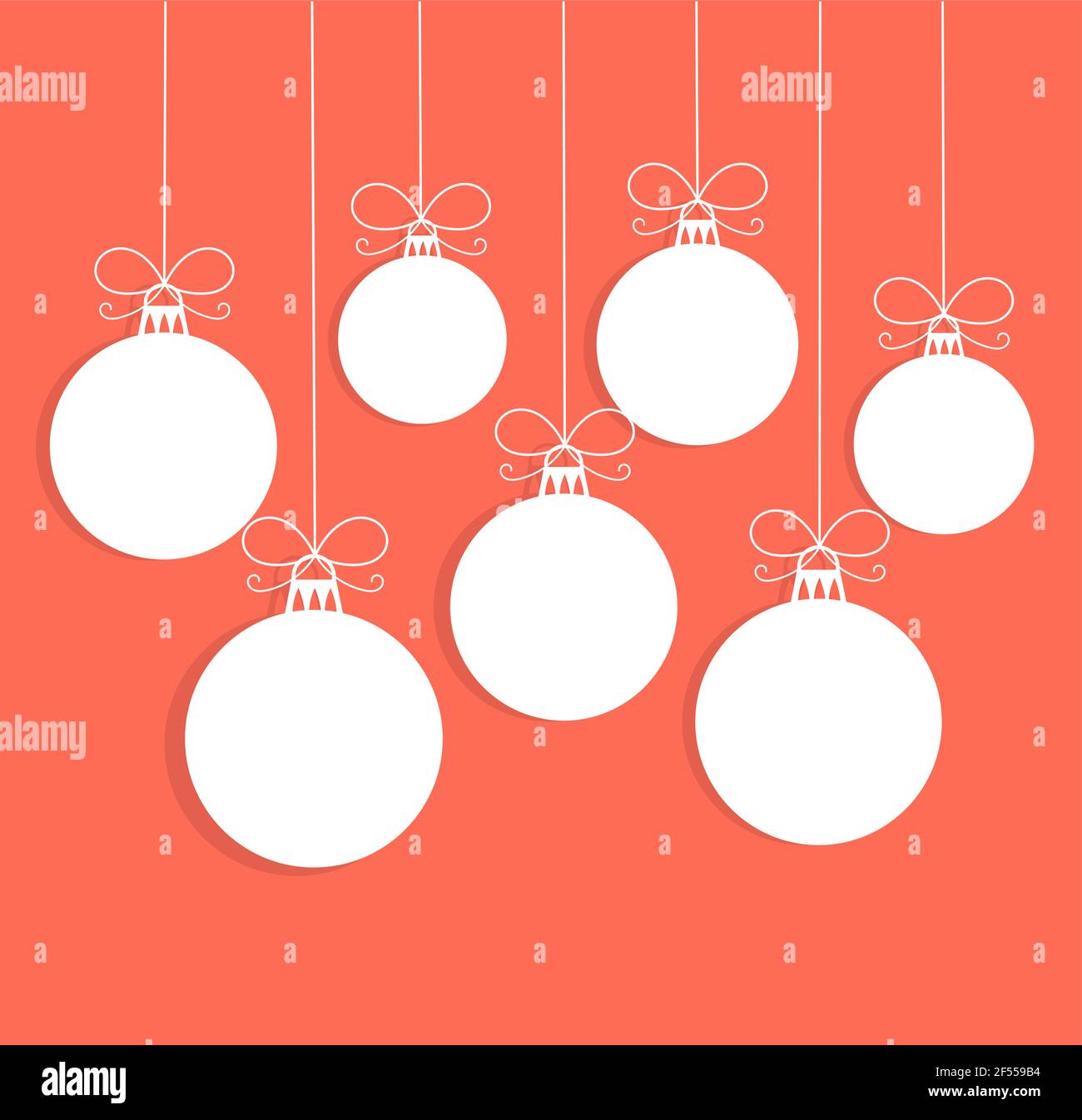 Christmas balls background. Vector illustration Stock Vector Image ...