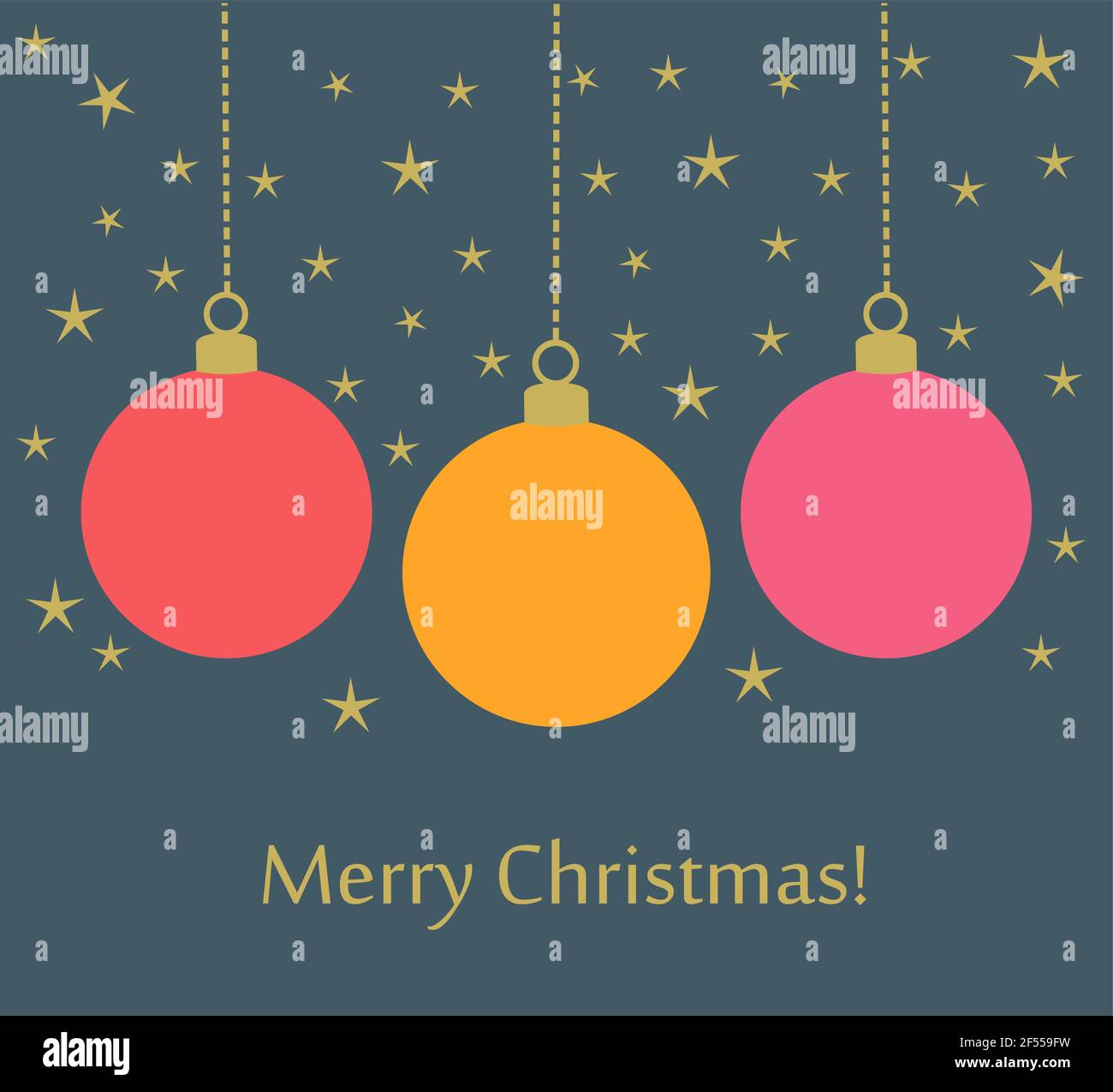 Christmas balls card background. Vector illustration Stock Vector Image ...