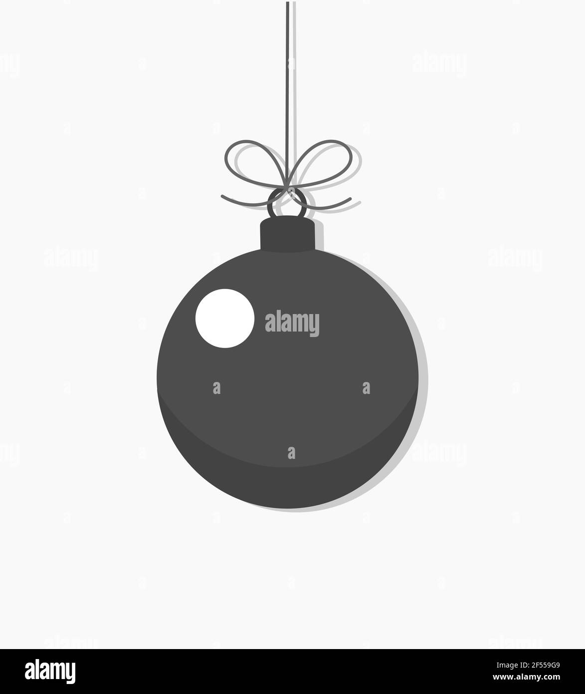 Black Christmas ball ornament. Vector illustration Stock Vector Image ...