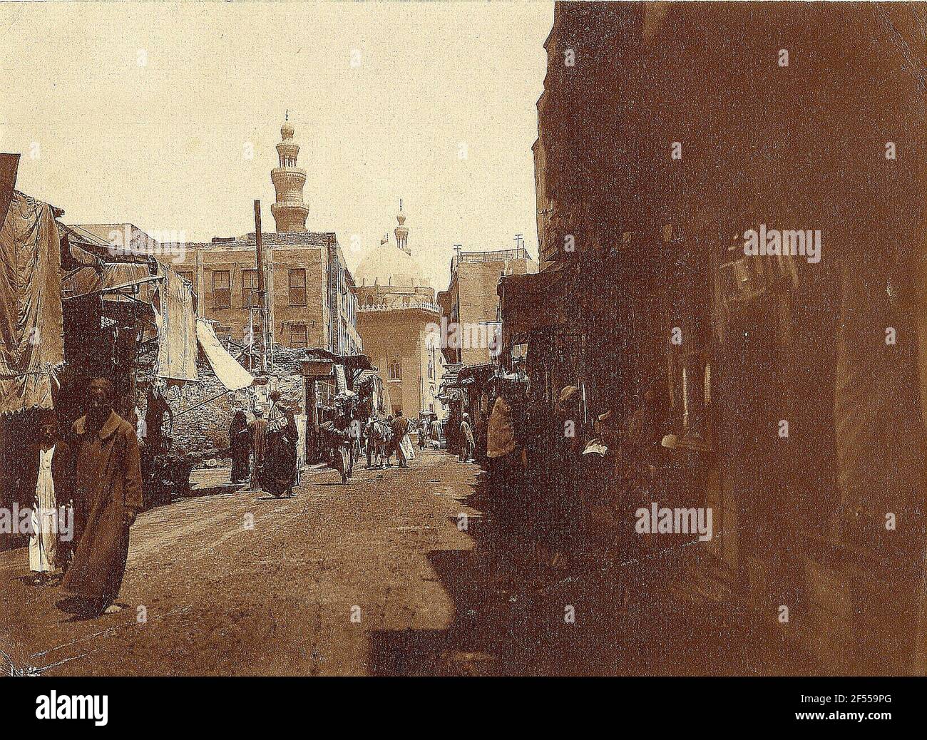 Cairo, Egypt. Street scene in the old town with fleets and bustle in ...
