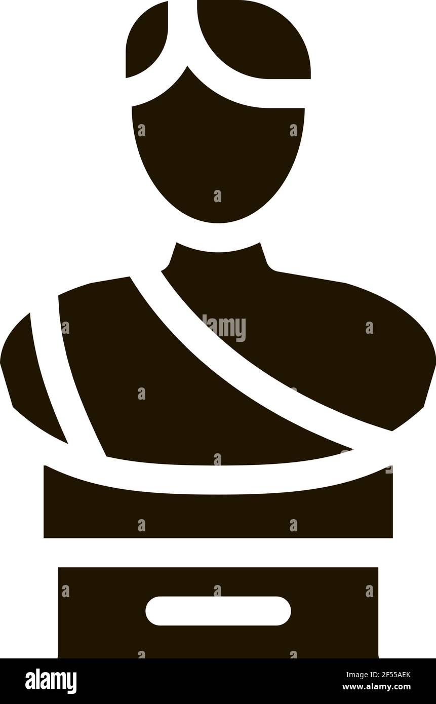 bust of greek emperor icon Vector Glyph Illustration Stock Vector Image ...
