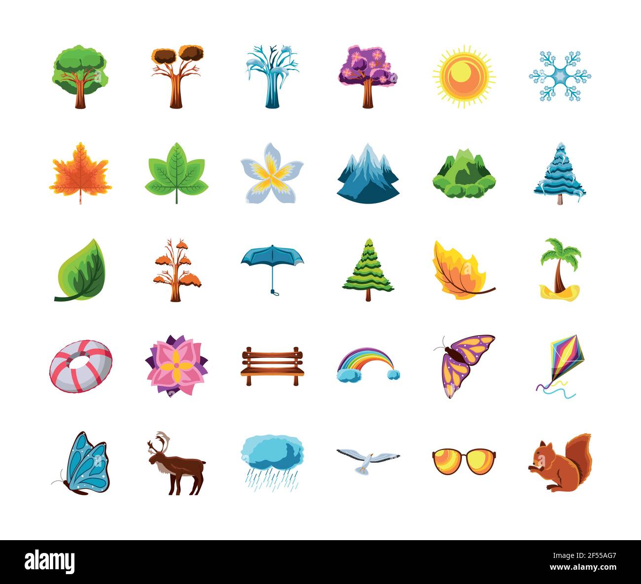 Climate season seasons weather Stock Vector Images - Alamy