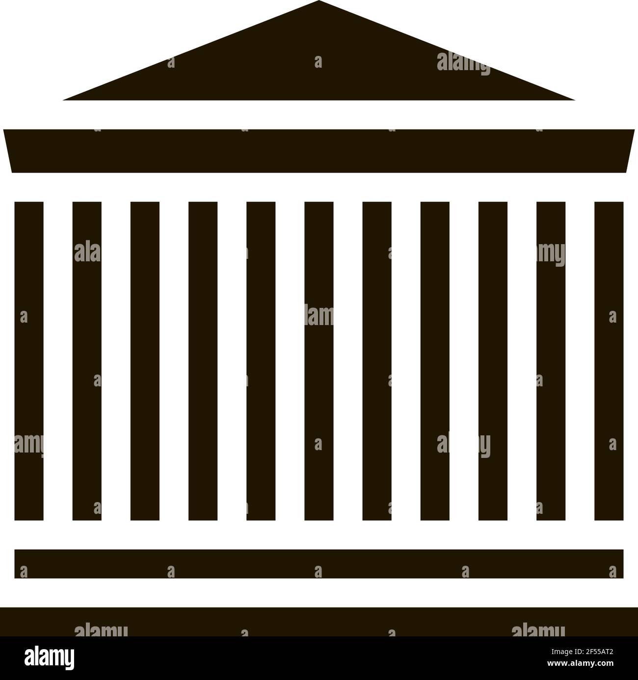 greek columns building icon Vector Glyph Illustration Stock Vector ...
