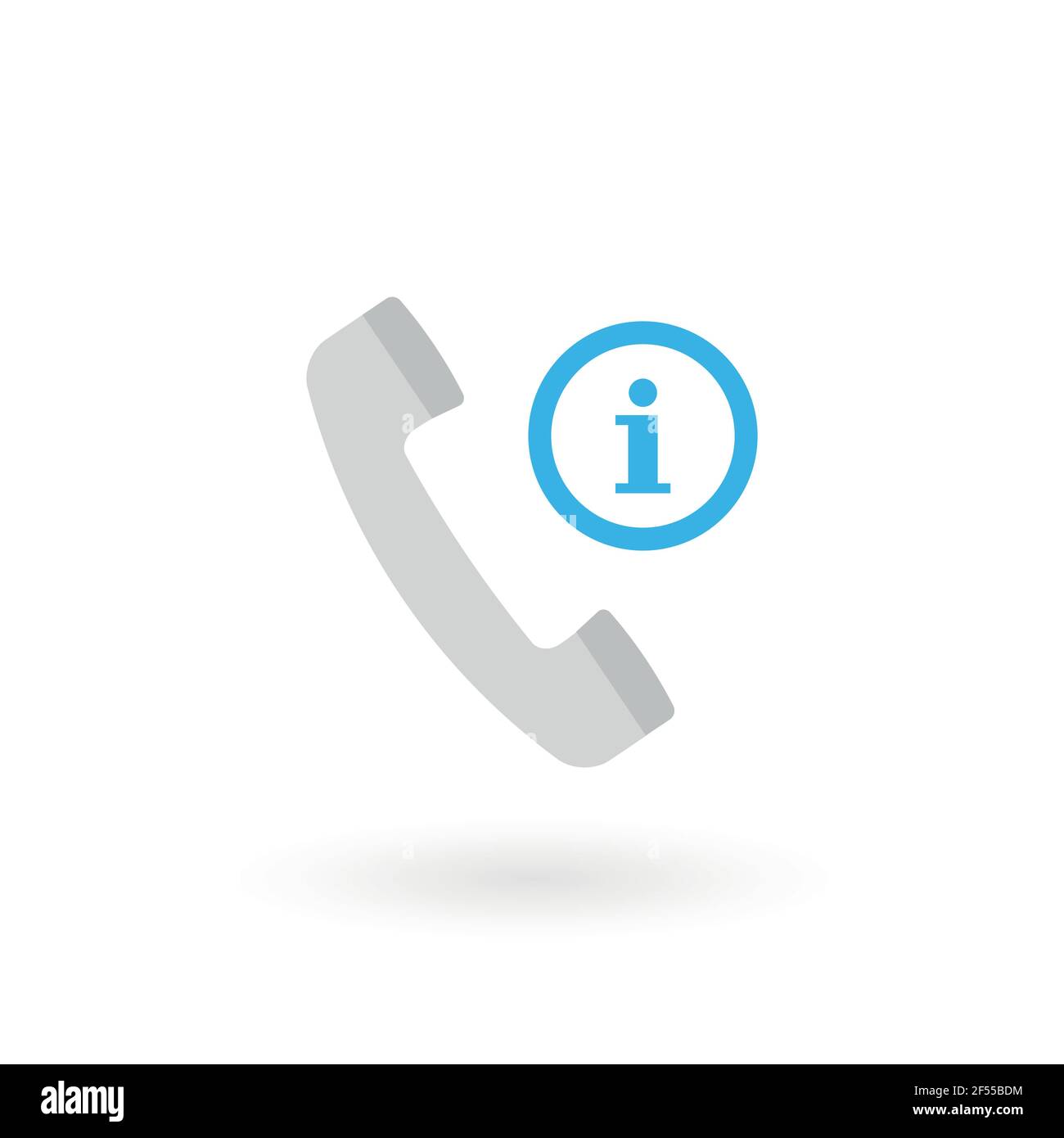 Retro telephone receiver icon isolated. Handset symbol. Information ...