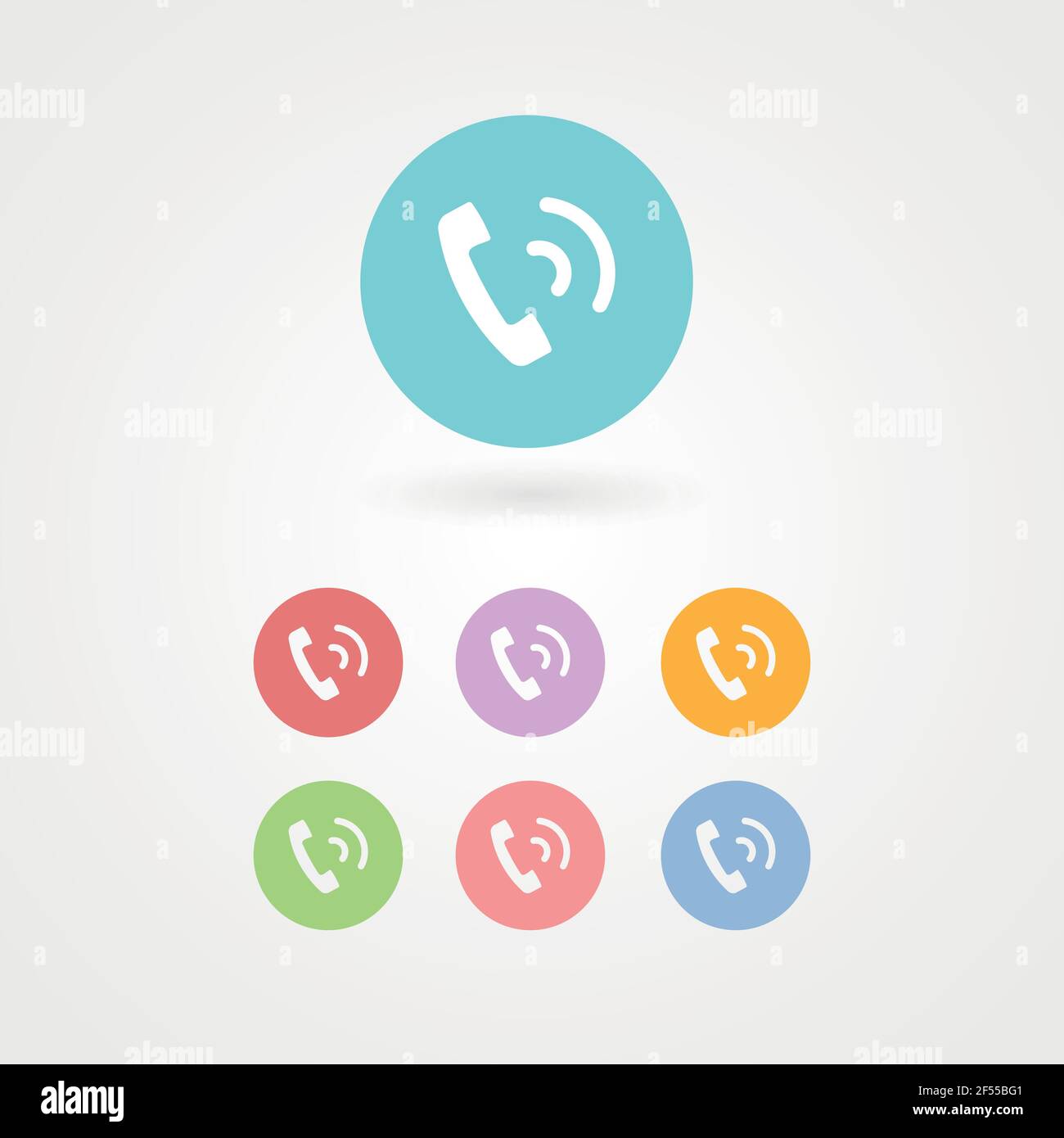 Retro telephone receiver ringing icon. Concept of incoming, outgoing ...