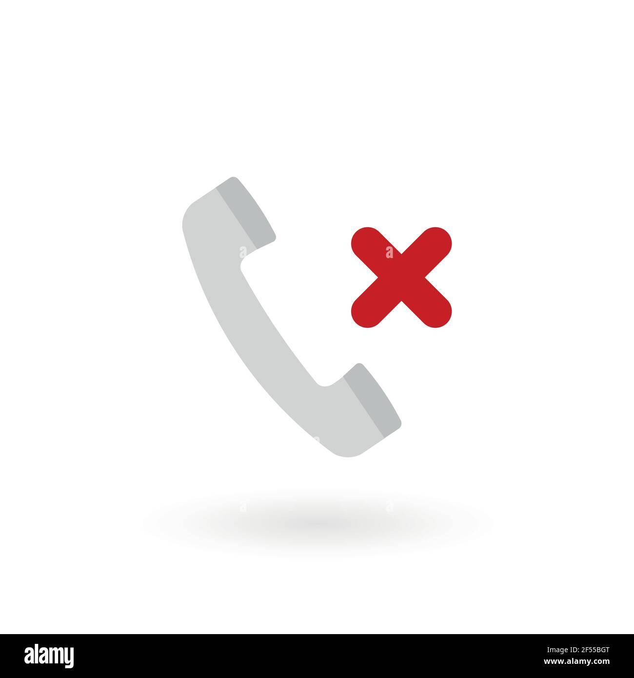 Retro telephone receiver icon isolated. Handset symbol. Check mark, red ...
