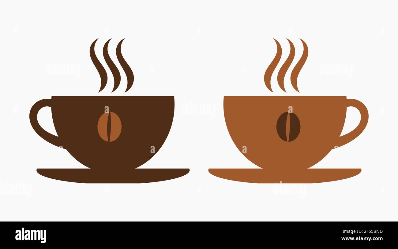 Two coffee cups. Vector illustration Stock Vector Image & Art - Alamy