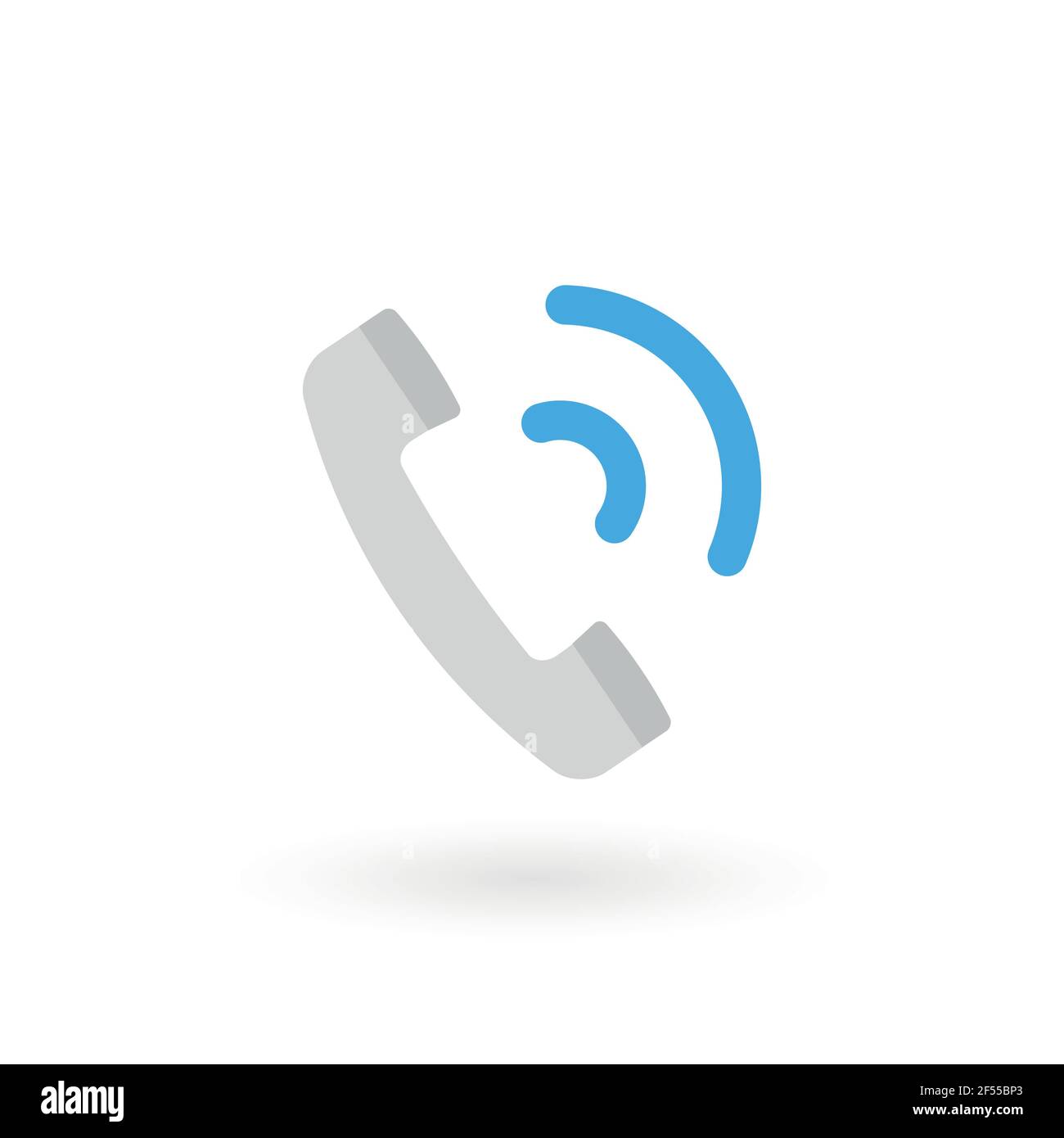 Retro telephone receiver icon isolated. Handset symbol. Ringing sign ...