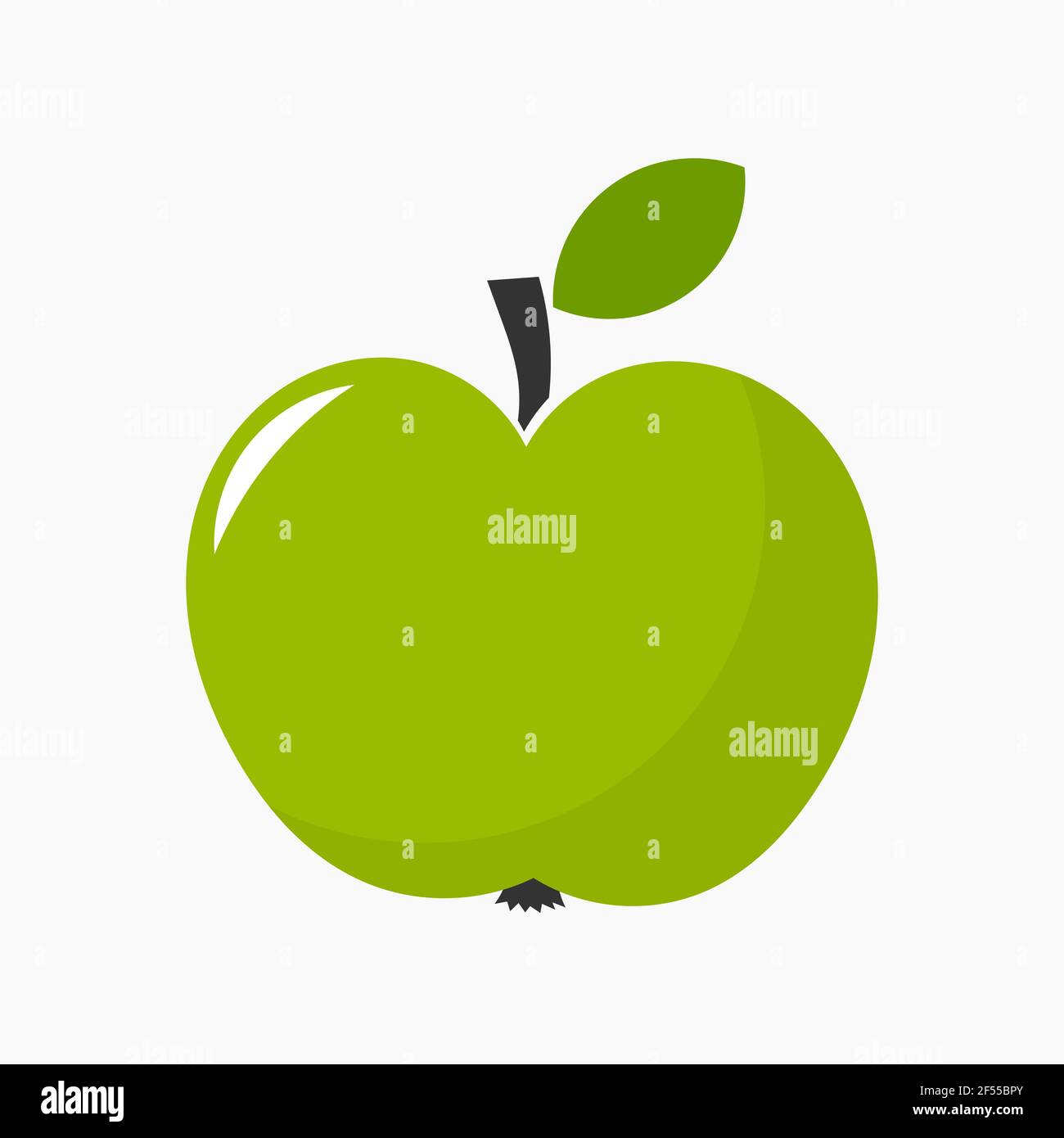 Symbolic green apple icon. Vector illustration Stock Vector Image & Art ...