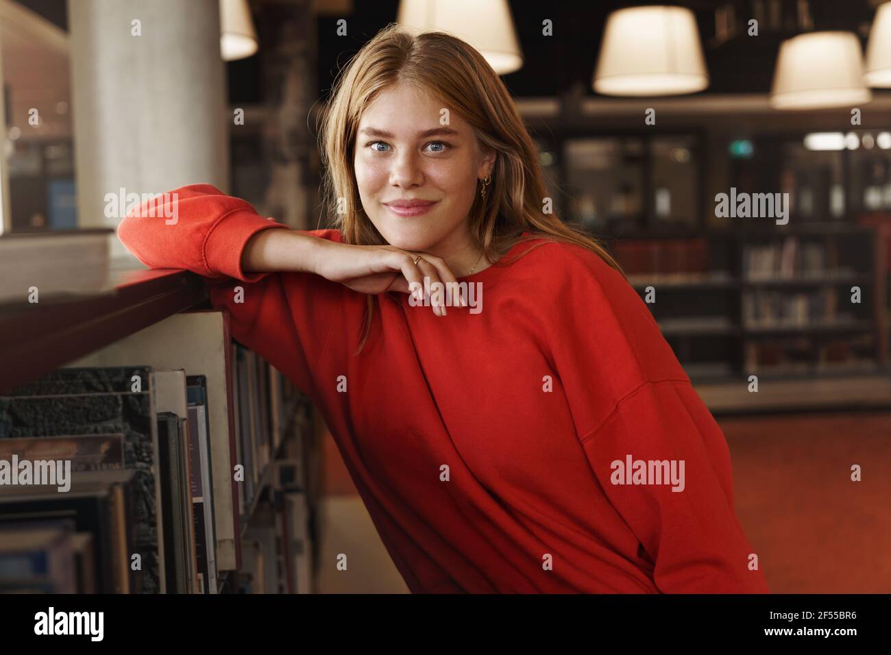 Career, young generation and studying concept. Portrait of attractive ...